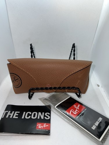 Ray-Ban Leather Pouch Universal Sunglasses Case with Cleaning Cloth ...