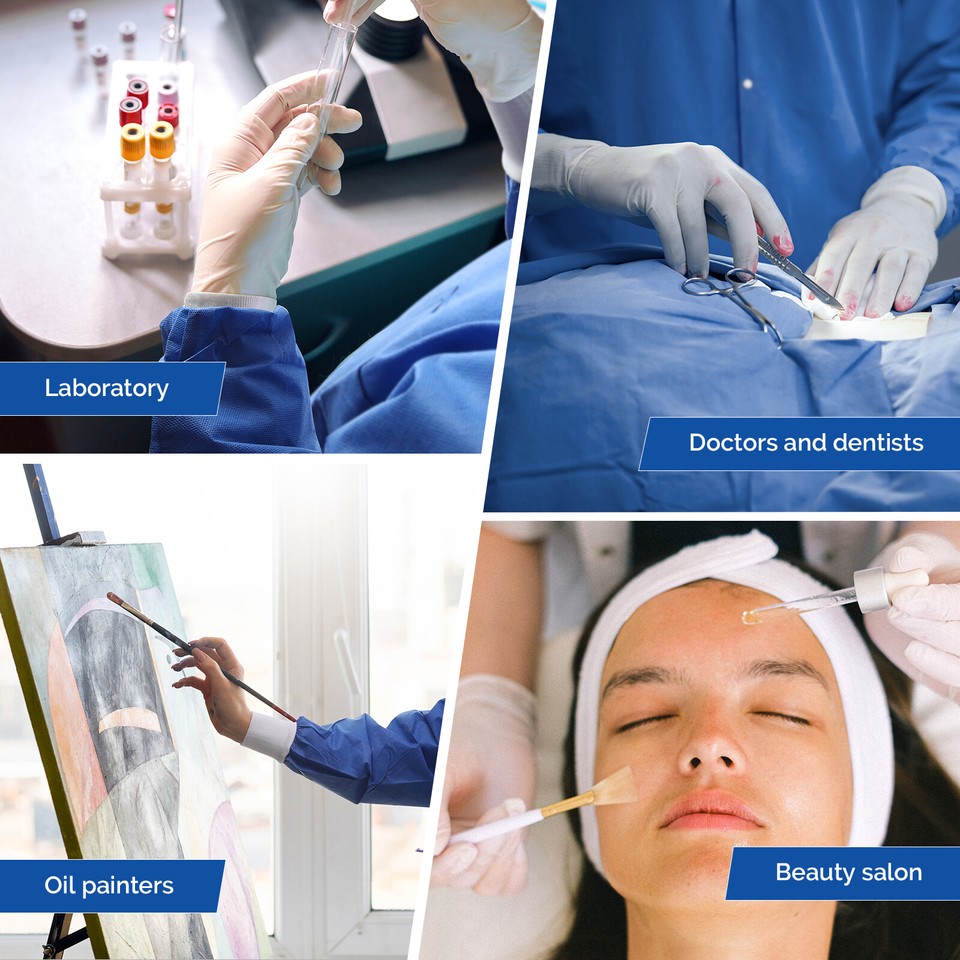 10/50Pcs JMU Medical Lab SMS Jackets Coats 40g w/ Knit Cuffs 3 Pockets ...