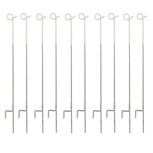 ELECTRIC FENCE PIGTAIL POSTS 3FT - White Poly Double Steel Spike ...