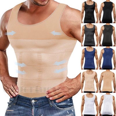 Herren Abnehmen Body Shaper Kompression Weste Mieder Unterwäsche ...