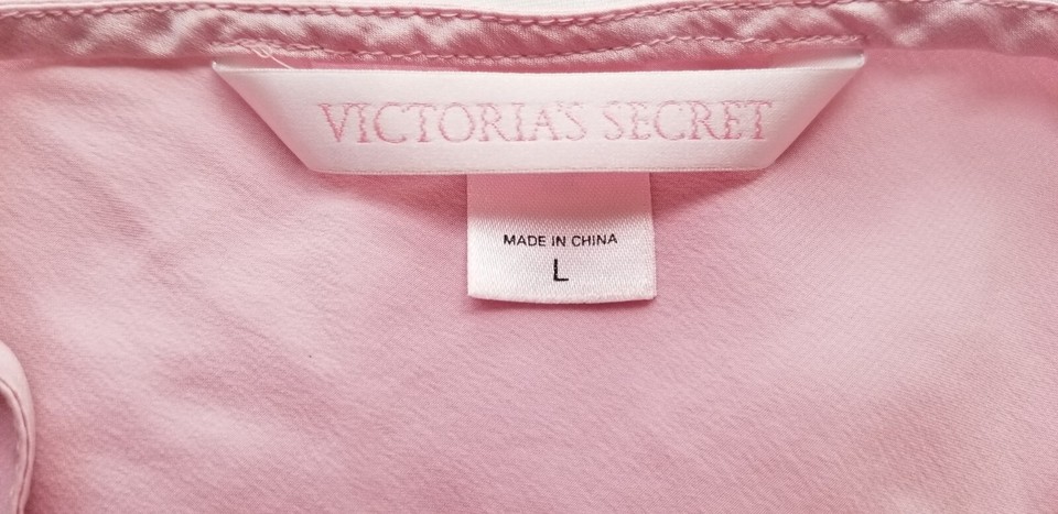 VICTORIAS SECRET PINK LABEL Y2K 100% Silk Chemise Night Gown Lg ...