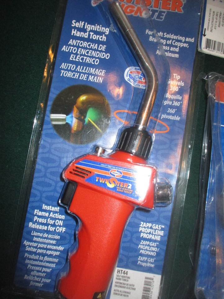 UNIWELD GAS TORCH HT44 & NITROGEN REGULATOR RHP400 INDICATOR UNF3 TIP ...