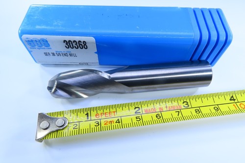 NEW 5/8" SGS KYOCERA 30368 BALL NOSE SOLID CARBIDE END MILL CNC ...