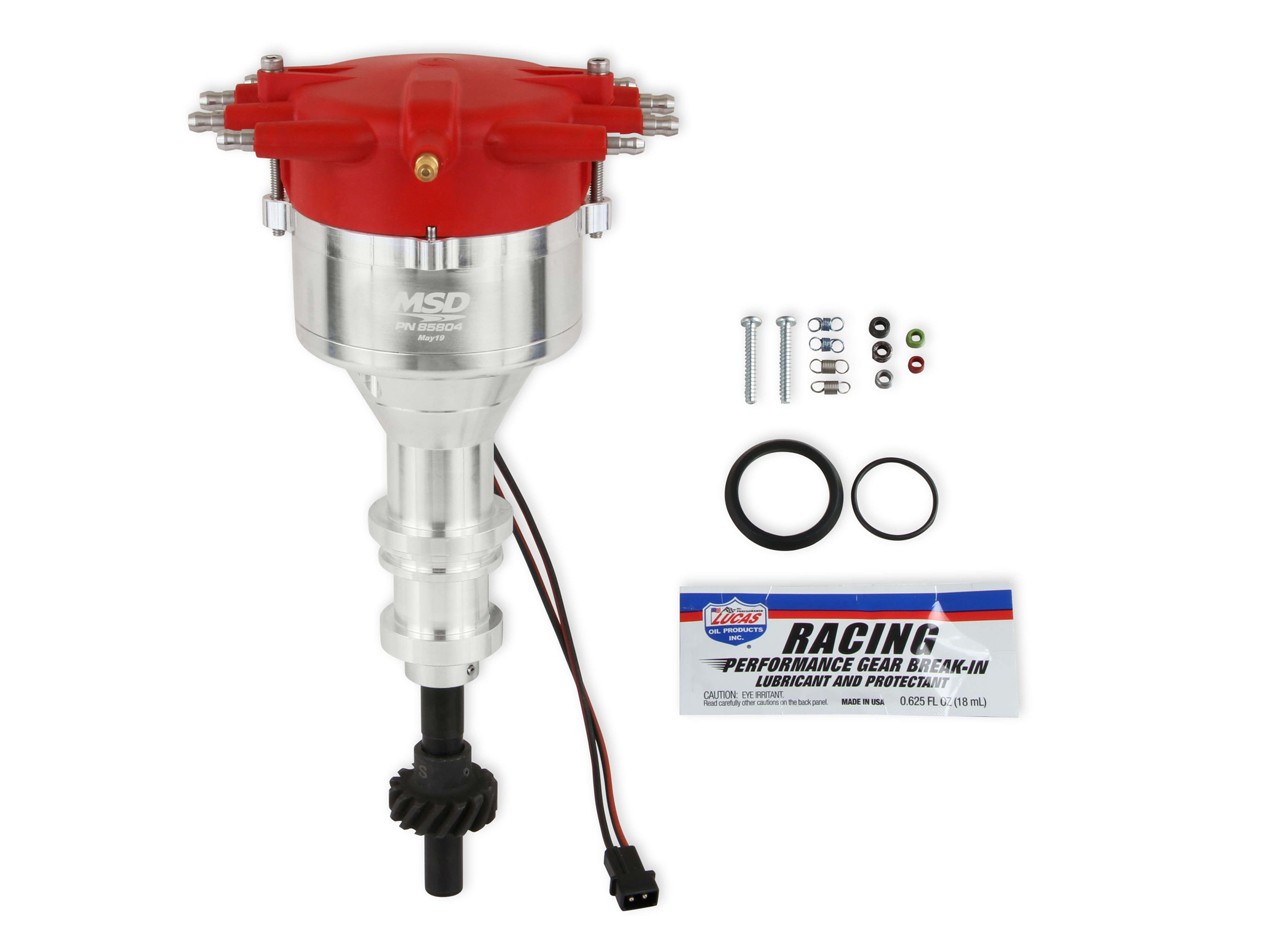 Msd Ignition 85804, One Bbf Billet Distributor W/Low Profile Crab Cap ...