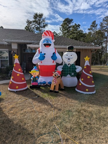 Gemmy Airblown Inflatable Bumble Hermy Rudolph and Sam the Snowman Lot ...