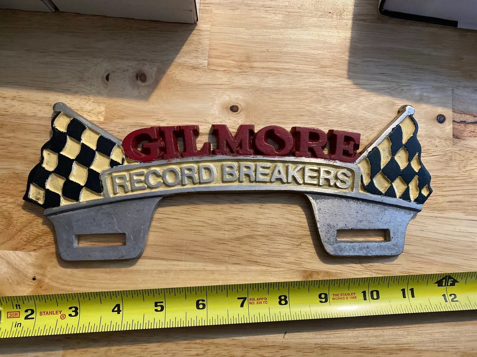 Gilmore Racing License Plate Frame Topper METAL HOTROD Auto Car Truck ...