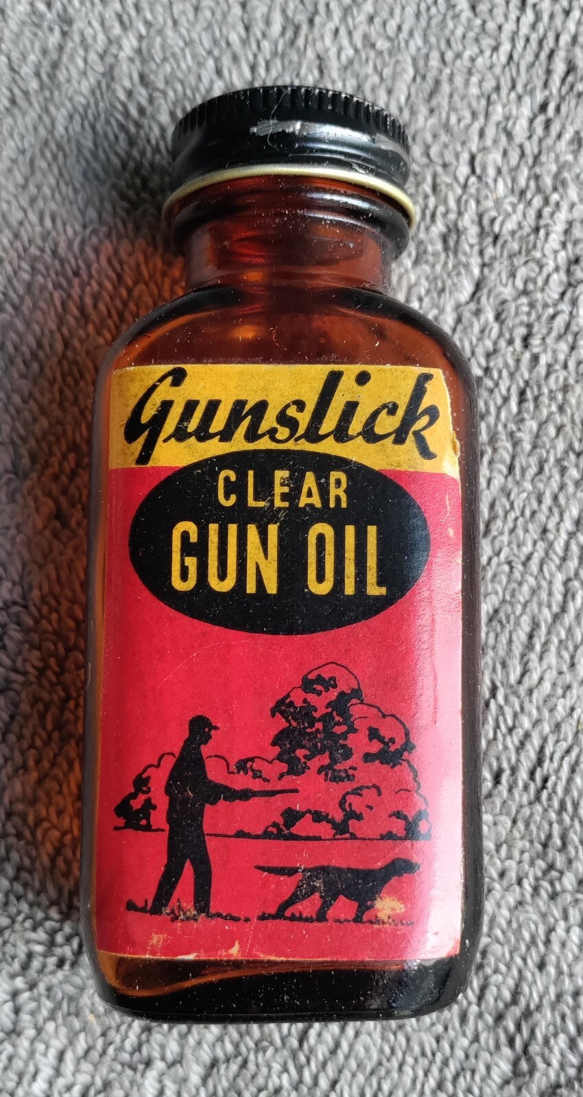 Gunslick Glass Bottle Gun Oil Tin Can Handy Oiler Gas Sign Powder ...