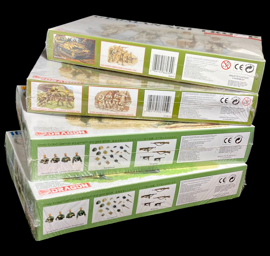 (Lot of 4) Dragon #6039, #6155, #6241, #6243 German Troops 1:35 Model ...