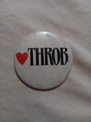Heart Throb Pin Button Pinback RED BLACK GREY. VALENTINE'S SHIRT BUTTON ...