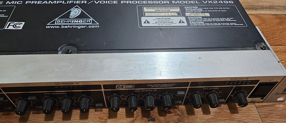 Behringer ULTRAVOICE DIGITAL VX2496 Microphone Preamplifier Very Good ...