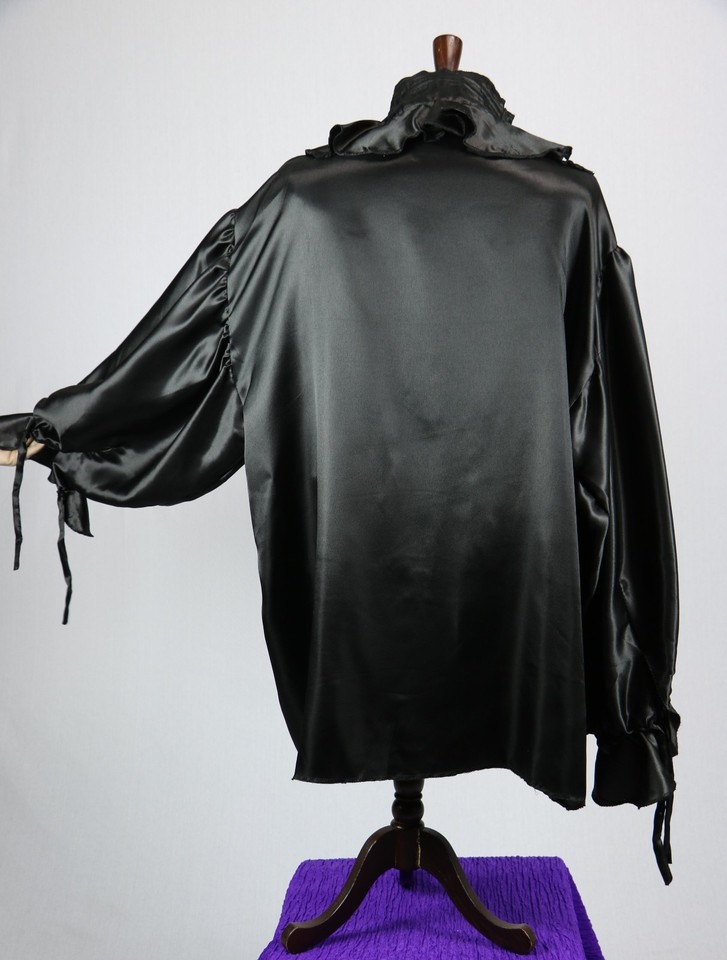 Pirate Shirt Poly Satin Ruffled Front With Lacing Men's Fancy Costume ...