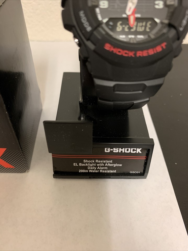 Casio G-Shock Analog-Digital Quartz 200m Black Resin Watch G100-1BV NEW ...