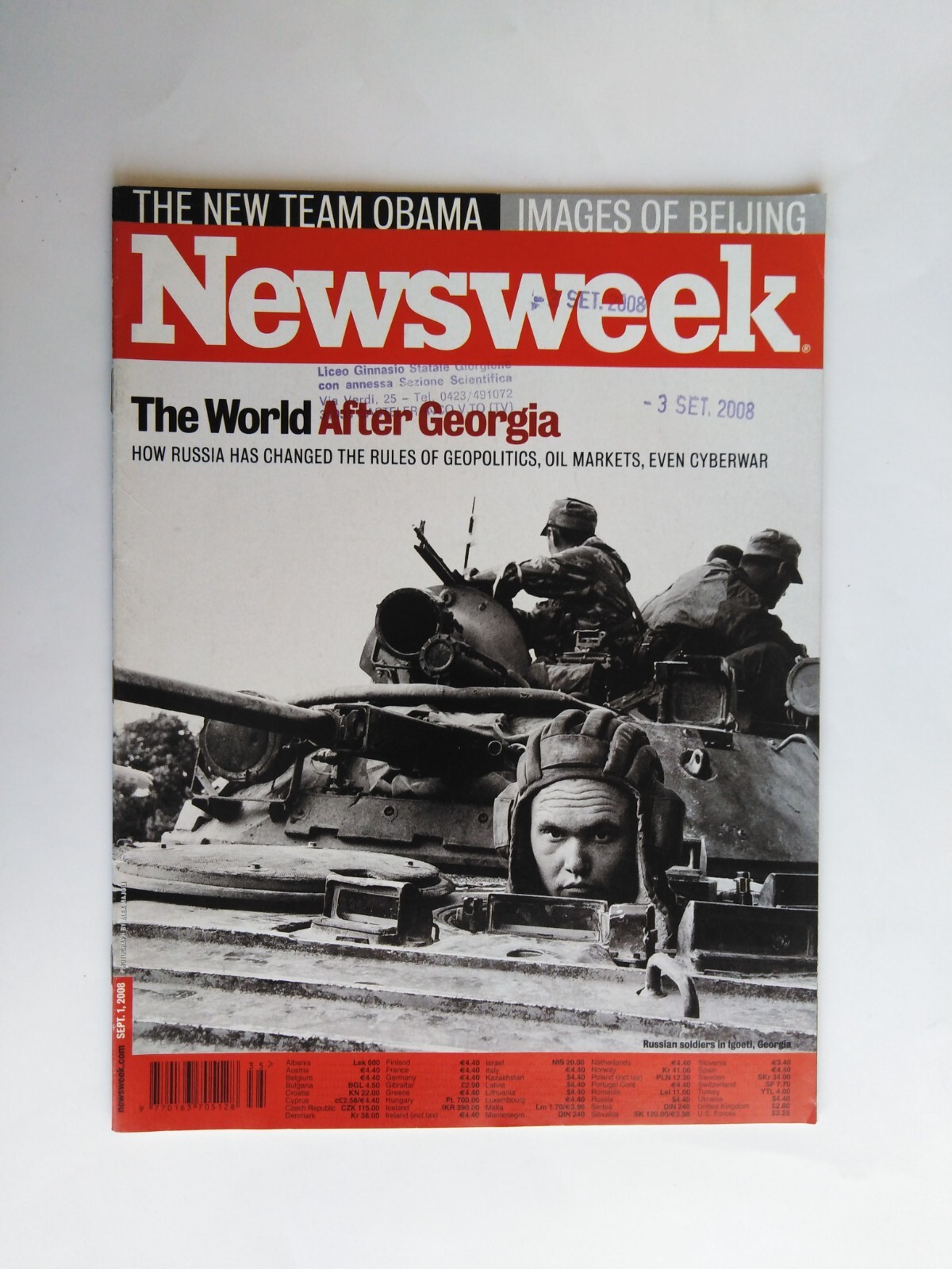 Newsweek magazine (September 1, 2008) The world after Georgia | eBay