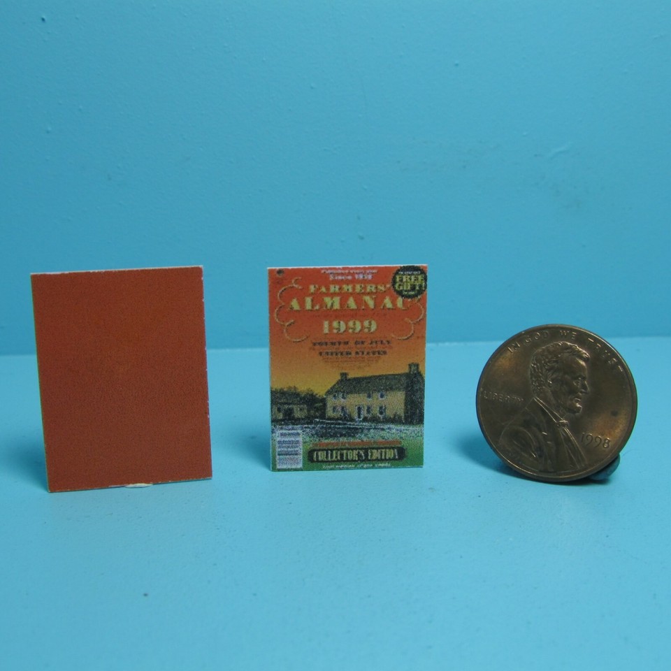 Dollhouse Miniature Detailed Replica Contemporary Almanac Book Set ...