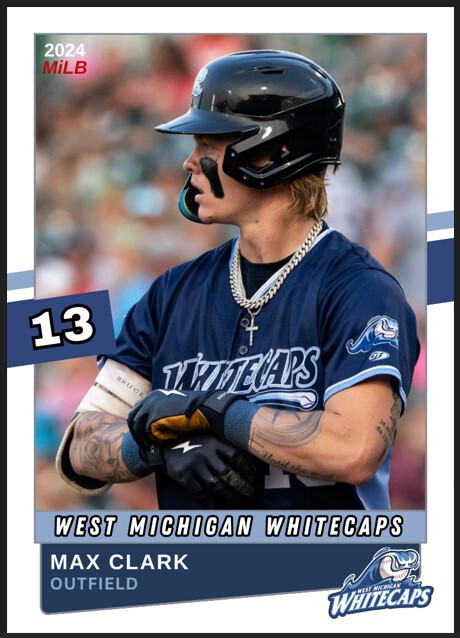 2024 Max Clark Minor League Rookie Card West Michigan Whitecaps ...