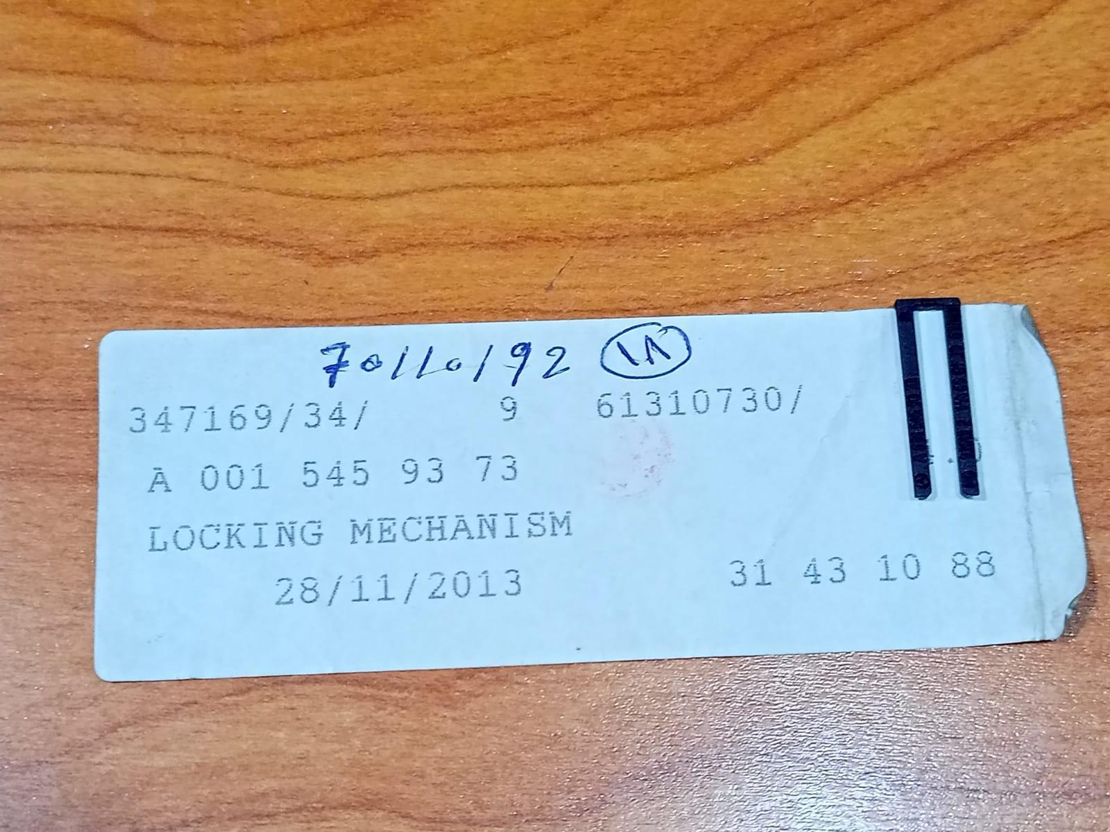 NEW MERCEDES-BENZ CLA C117 LEAD SEAL LOCKING MECHANISM A0008230245 ...