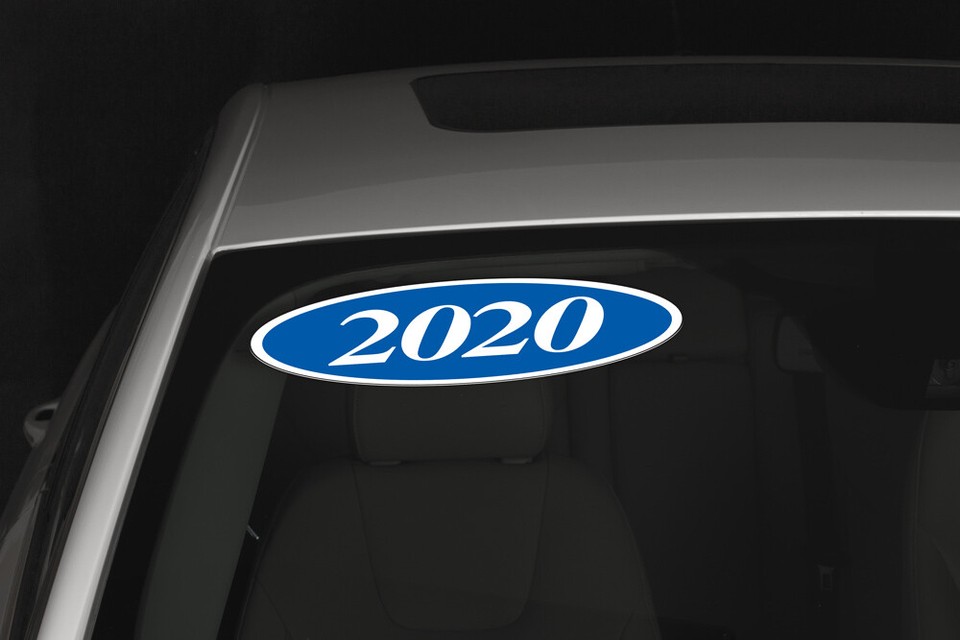 EZ-Line Car Dealer Oval Model Year Stickers Large Windshield Stickers ...