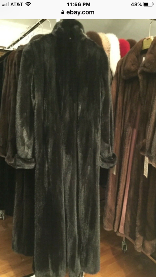 CHICAGO FUR MART "57" INCHES LENGTH BRAND NEW RANCH MINK COAT SIZE 10 ...
