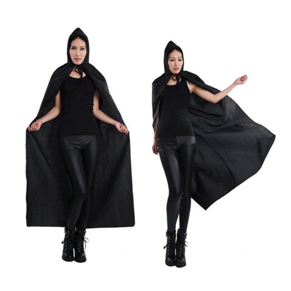 Spooky Outfit Grim Reaper Cloak Robe Costume Halloween with Hood | eBay ...