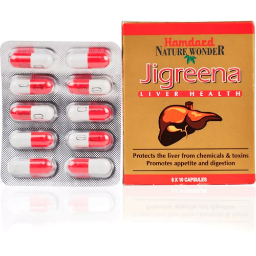 10 X 60 Hamdard Unani Jigreena 600 Capsules Liver Health Fresh Stock | eBay