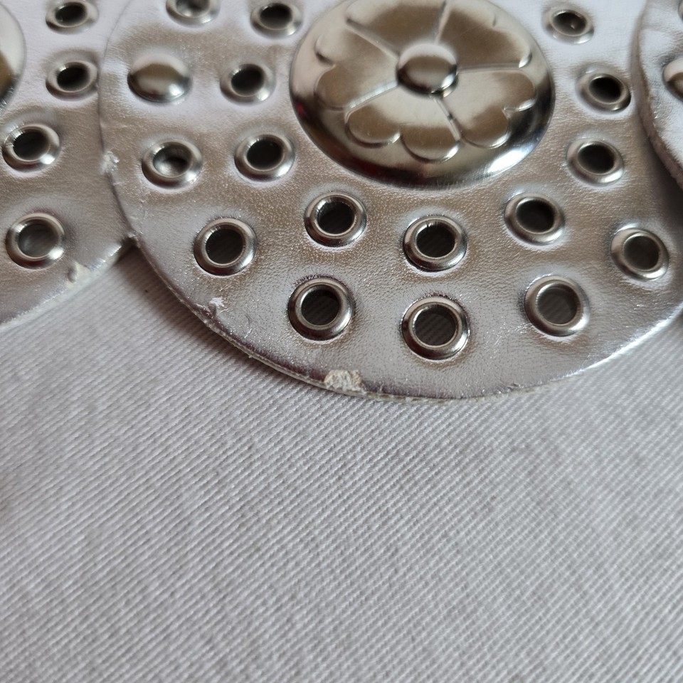 Belt Womens_Circular Belt B4959 Man Made Material Size XL Color Silver ...