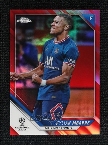 2021-22 Topps Chrome UCL Red Refractor /10 Kylian Mbappe Kylian Mbappé ...