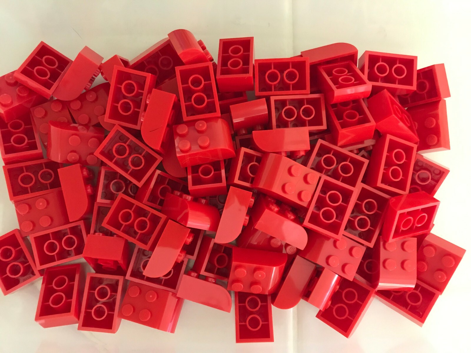 LEGO- NEW -#6215-RED-SLOPE CURVED 3 X 2 X 1 W/ 4 STUDS-25 PIECES | eBay