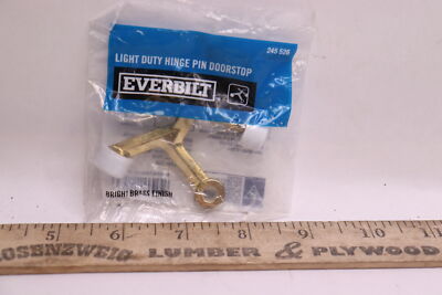 Everbilt Light Duty Hinge Pin Door Stop Bright Brass 245526 | eBay