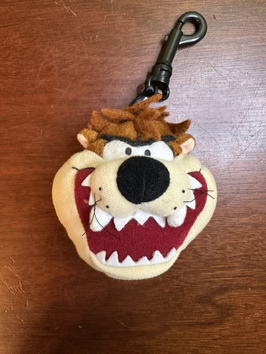 VTG Looney Tunes Teacher’s Pets TAZ 3D Plush Zipper Pouch Backpack Clip ...
