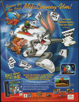 Bugs Bunny Lost in Time WB - Video Game Print Ad / Poster Promo Art ...