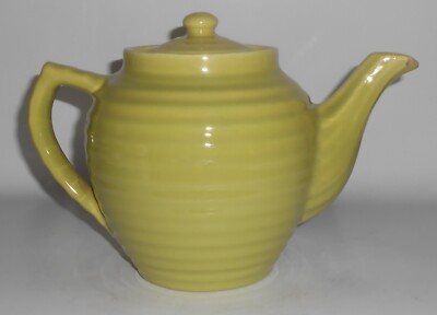 VERY RARE Bauer Pottery Ring Ware Chartreuse 6-Cup Teapot | eBay