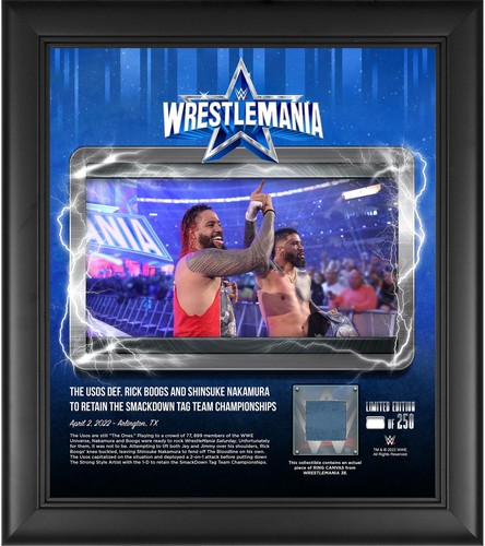 The Usos WWE Framed 15x17 WrestleMania 38 Night 1 Core Frame w/MU ...