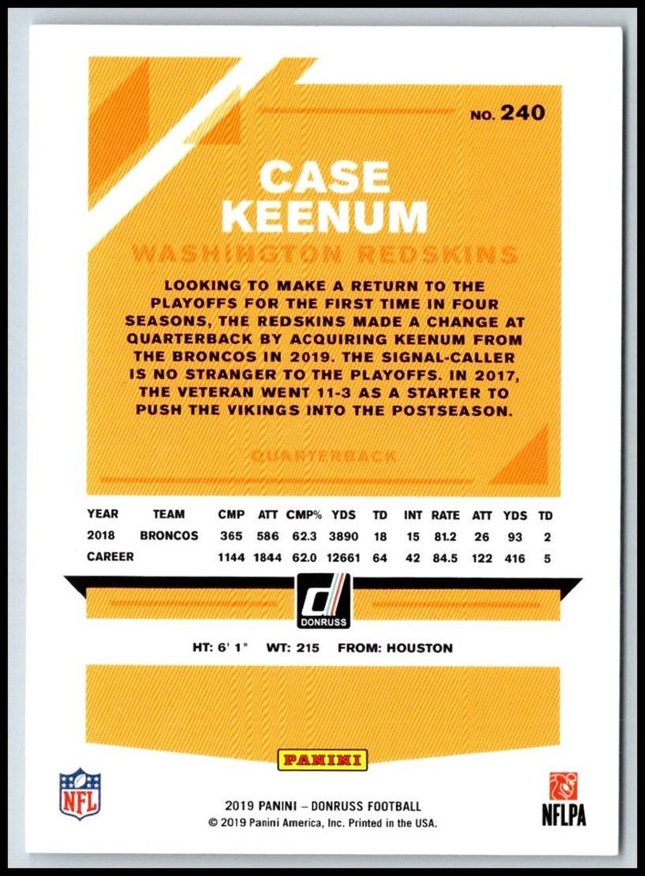 Case Keenum (13) Card Lot - BRING HOME SOMETHING TRULY REMARKABLE! | eBay