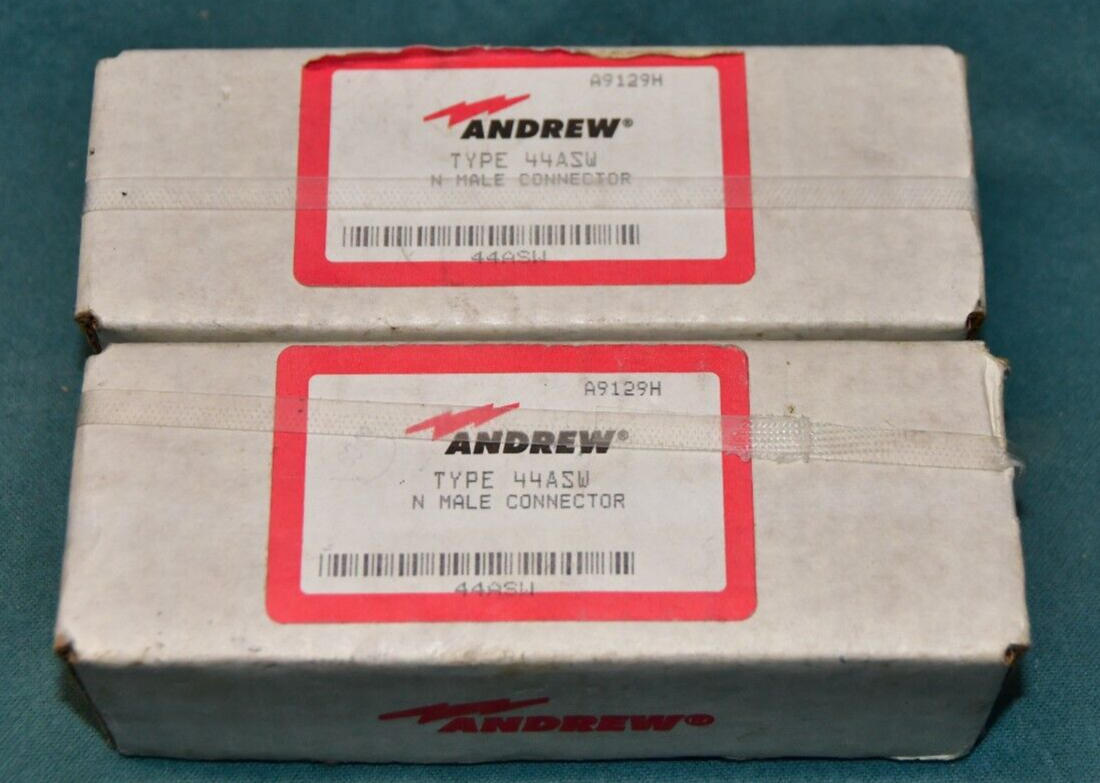 Pair Of NOS Andrew 44ASW N Male Connectors Sealed In Original Boxes | eBay