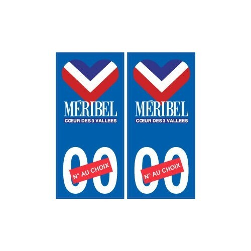 Méribel logo autocollant plaque stickers station de ski - Angles ...
