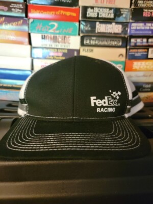 FedEx Racing Sponsor Snapback Mesh Hat Black White Two Tone Port ...