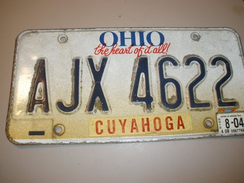 Ohio License Plate Exp 2004 Cuyahoga AJX 4622 | eBay