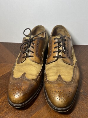 Magnanni Shoes Mens 10 M Leather And Suede Wing Tipped 12894 Lace Up | eBay
