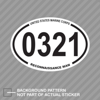 United States Marine Corps MOS 0321 Infantry Reconnaissance Man Oval ...