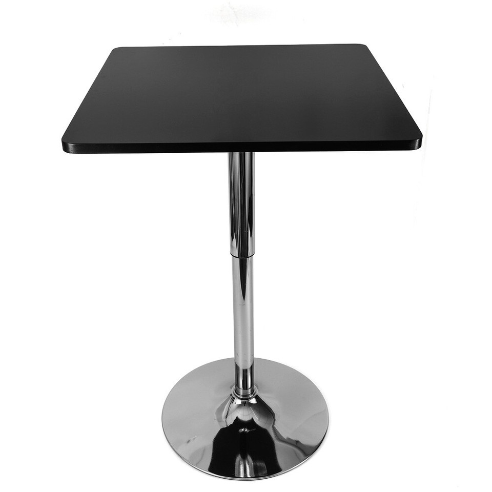 Bistro Table Small Adjustable Square Pub Tables 360° Swivel Bar Cafe ...