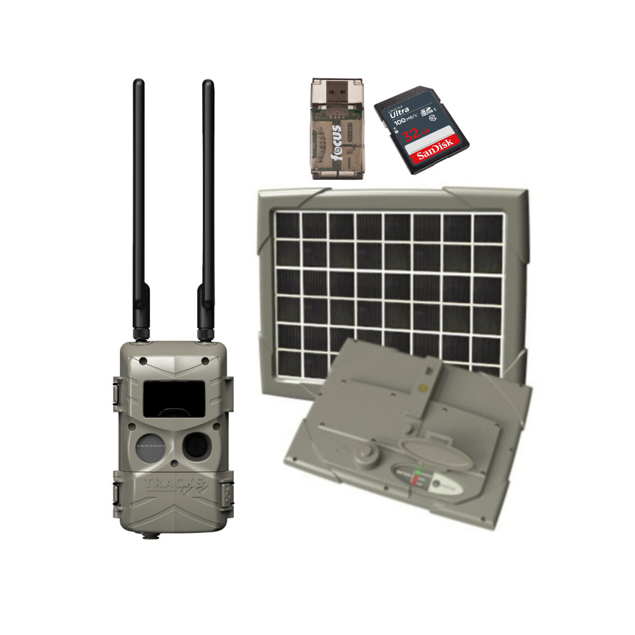 Cuddeback Tracks Black Flash Standalone Cell Camera w Solar Power Bank ...