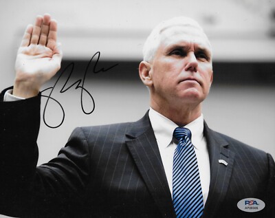 MIKE PENCE Signed Autographed 8x10 Photo PSA/DNA COA USA Vice President ...