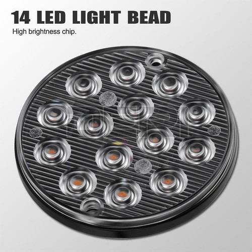 6X 3" Round LED Tail Lights Reverse Blinker Stop Brake Lamp Trailer ...