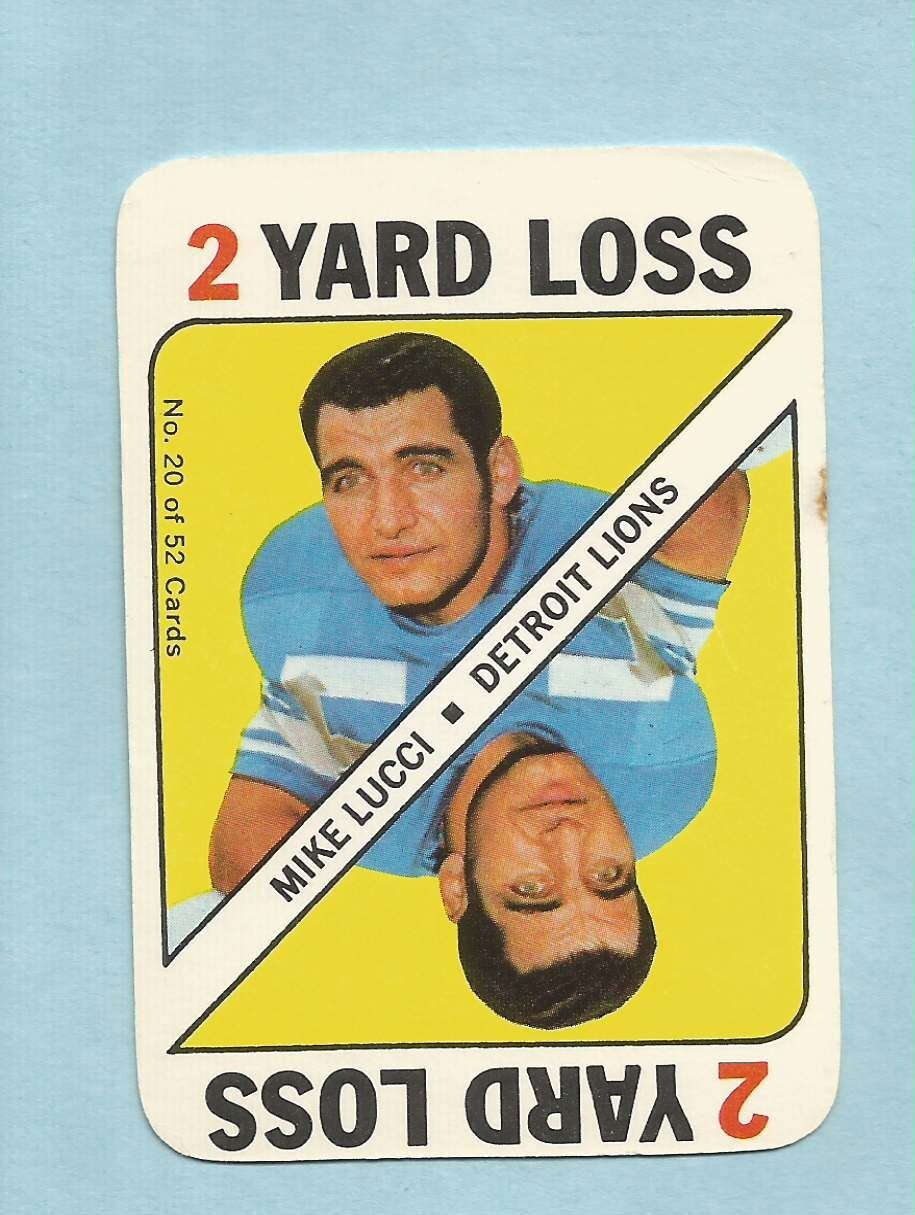 1971 Topps Football Game Insert Mike Lucci #20 Detroit Lions | eBay