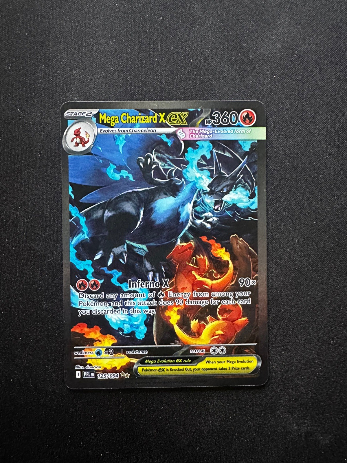 Mega Charizard X EX 125/094 - Phantasmal Flames - Pokemon TCG - Near ...