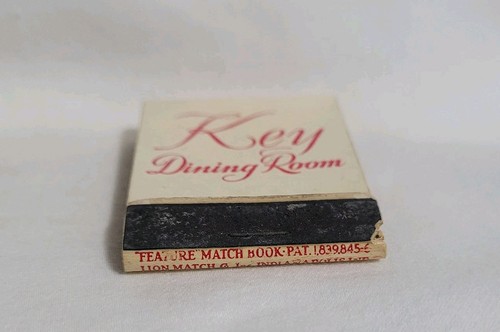 Vintage Full Feature Matchbook Key Dining Room Restaurant Indiana ...