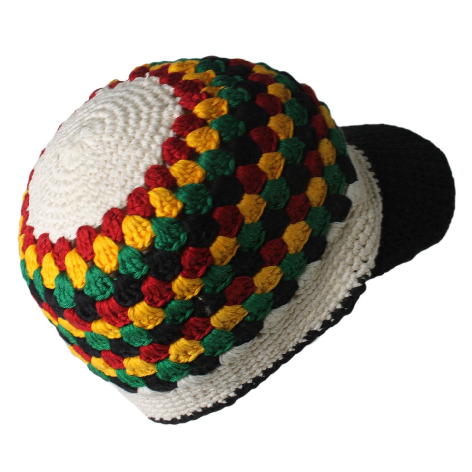 Handmade Rasta Kufi Hat Beanie Hat Cap One Love Hawaii Jamaica Reggae ...