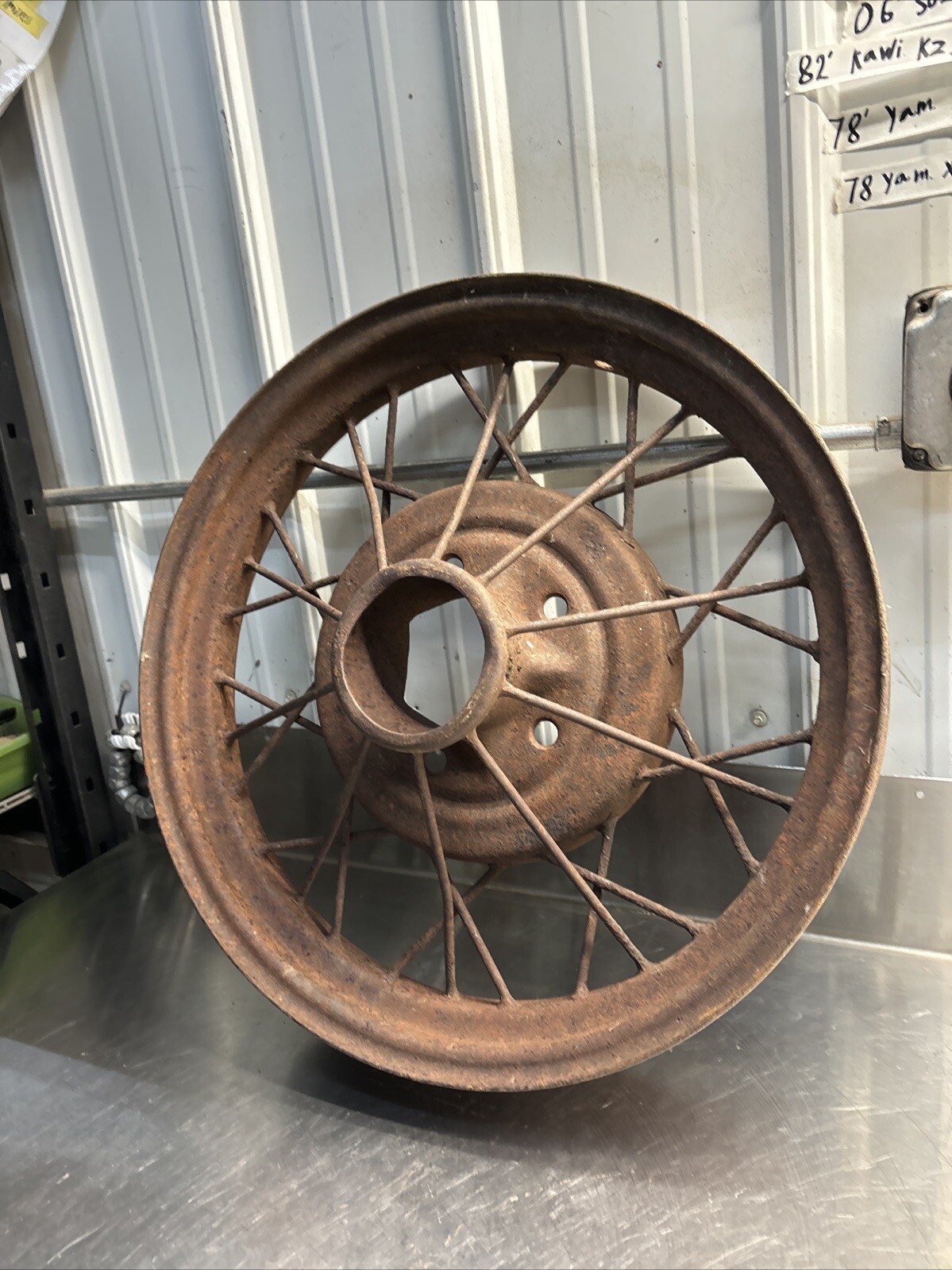 1930 1931 FORD MODEL A 19" WIRE SPOKE WHEELS 5 LUG ORIGINAL VINTAGE | eBay