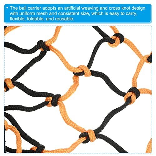 Basketball Net Bag, Mesh Storage Sports Carry Bag Single Ball Black ...