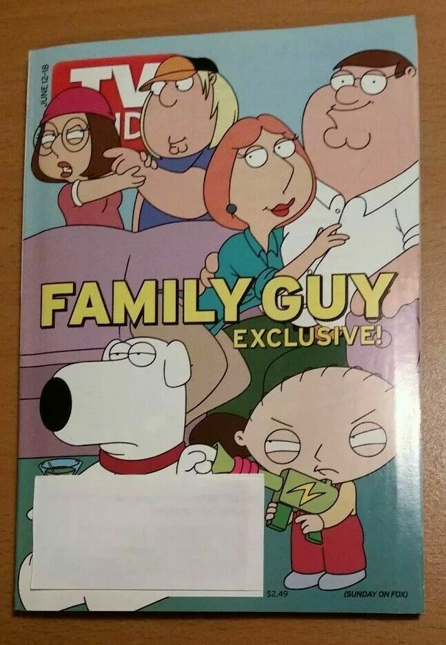 TV GUIDE JUNE 12-18, 05 MAGAZINE ISSUE "FAMILY GUY" COVER, PETER ...